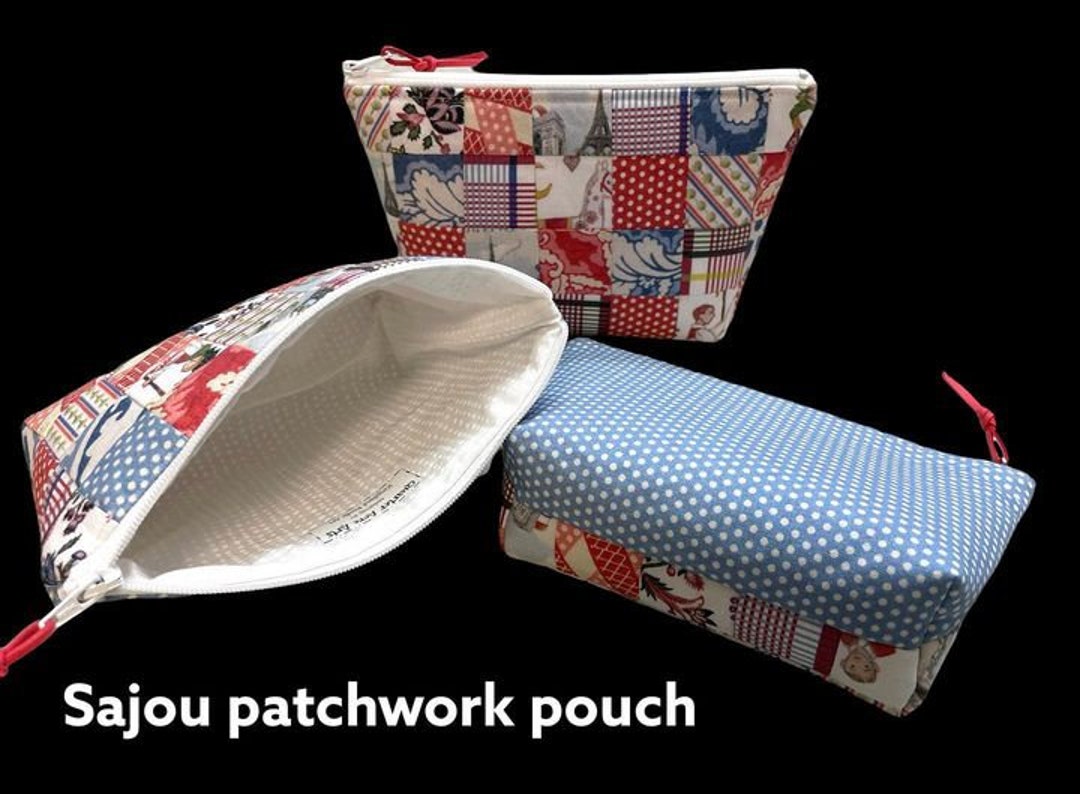 Maison SAJOU French Fabric " Small Cosmetic Bag • Zipper Pouch, Storage ...