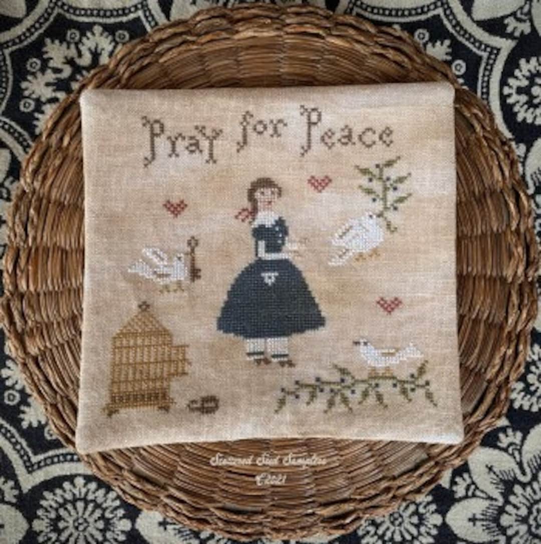 SCATTERED SEED SAMPLERS "pray for Peace" Counted Cross Stitch Pattern ...