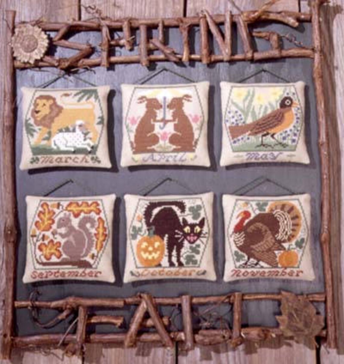 The Prairie Schooler SPRING & FALL Counted Cross Stitch Leaflet Pattern ...