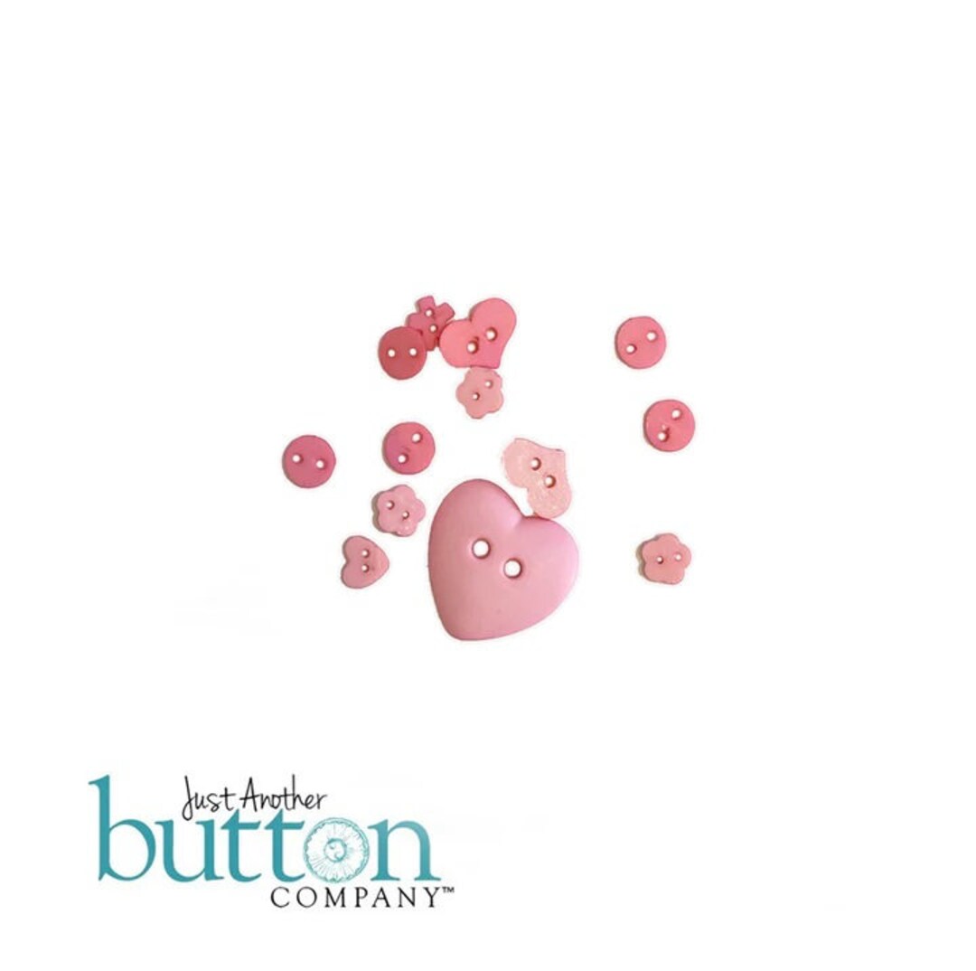 JUST ANOTHER BUTTON Company Just for Fun Buttons Red Velvet Romance Mix ...