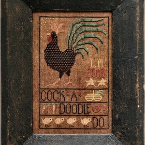 LA~D~DA "rooster" • Counted Cross Stitch Pattern • Chart, Whimsical, Pattern Only - Etsy