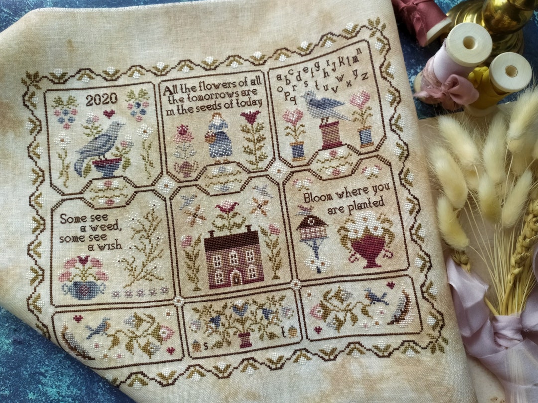 Stitches Through the Years "spring Awakening Sampler" • Counted Cross ...