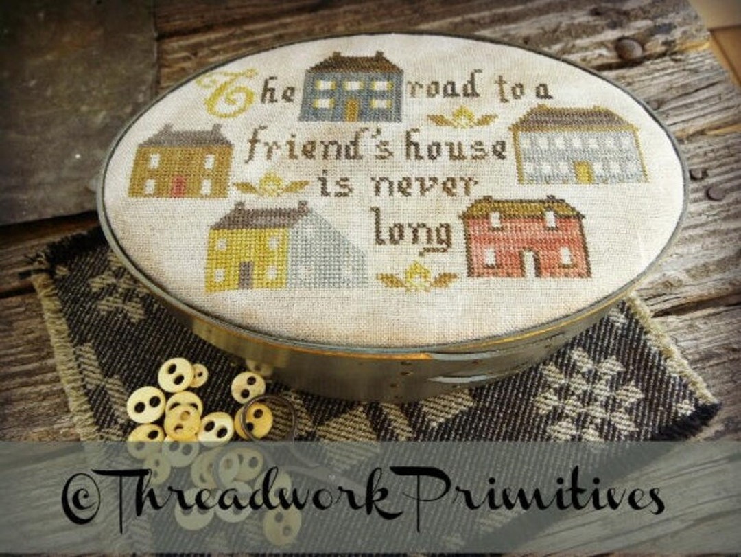 THREADWORK PRIMITIVES • "the Road" • Counted Cross Stitch Pattern ...