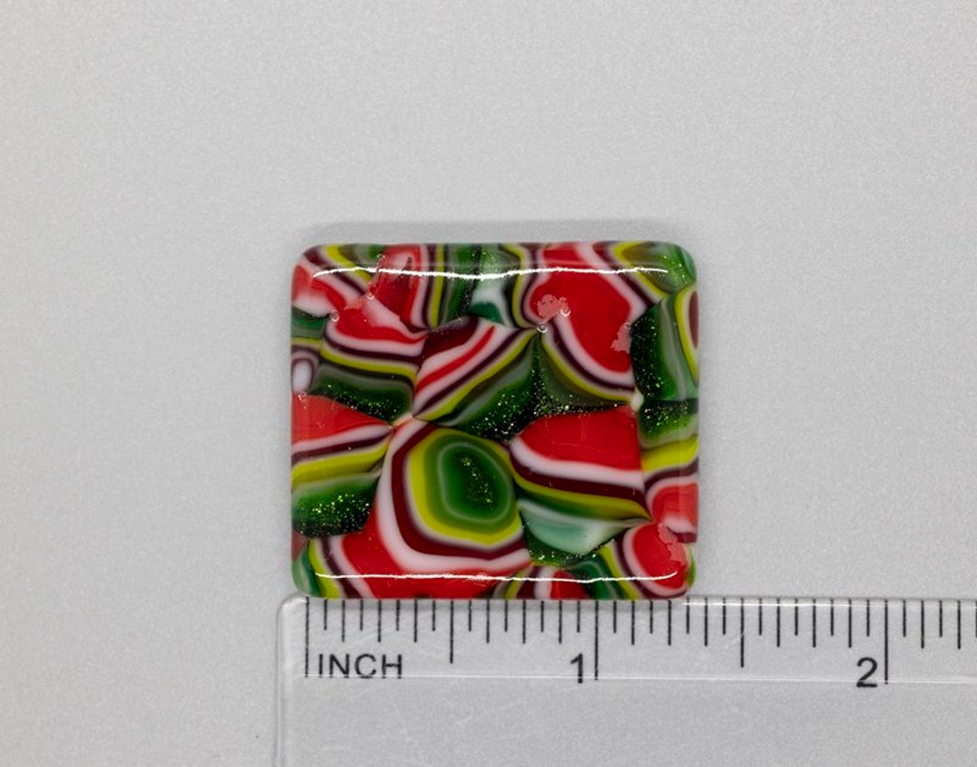 BEAU VERRE ART "pebbles Fused Glass Needle Minder" • Magnet ...