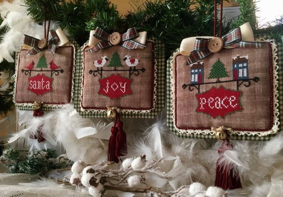 ROVARIS "christmas Ornament Signs" Counted Cross Stitch Pattern (with ...