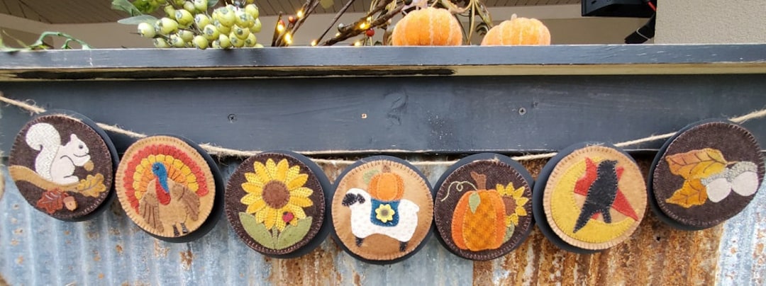 Sew Cherished "october Fest Banner Kit" Includes Wool Applique Pattern ...