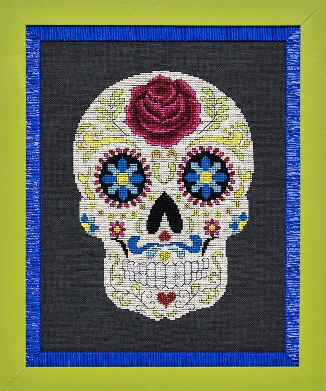 GLENDON PLACE "sugar Skull No. 1" Cross Stitch Pattern, Chart, Day of ...