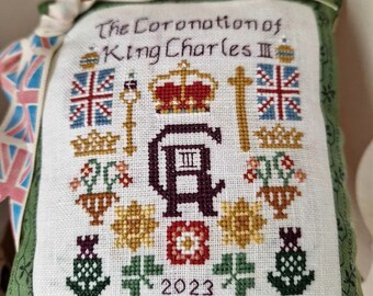 The Coronation of King Charles III Cross Stitch Pattern, Primitive ...
