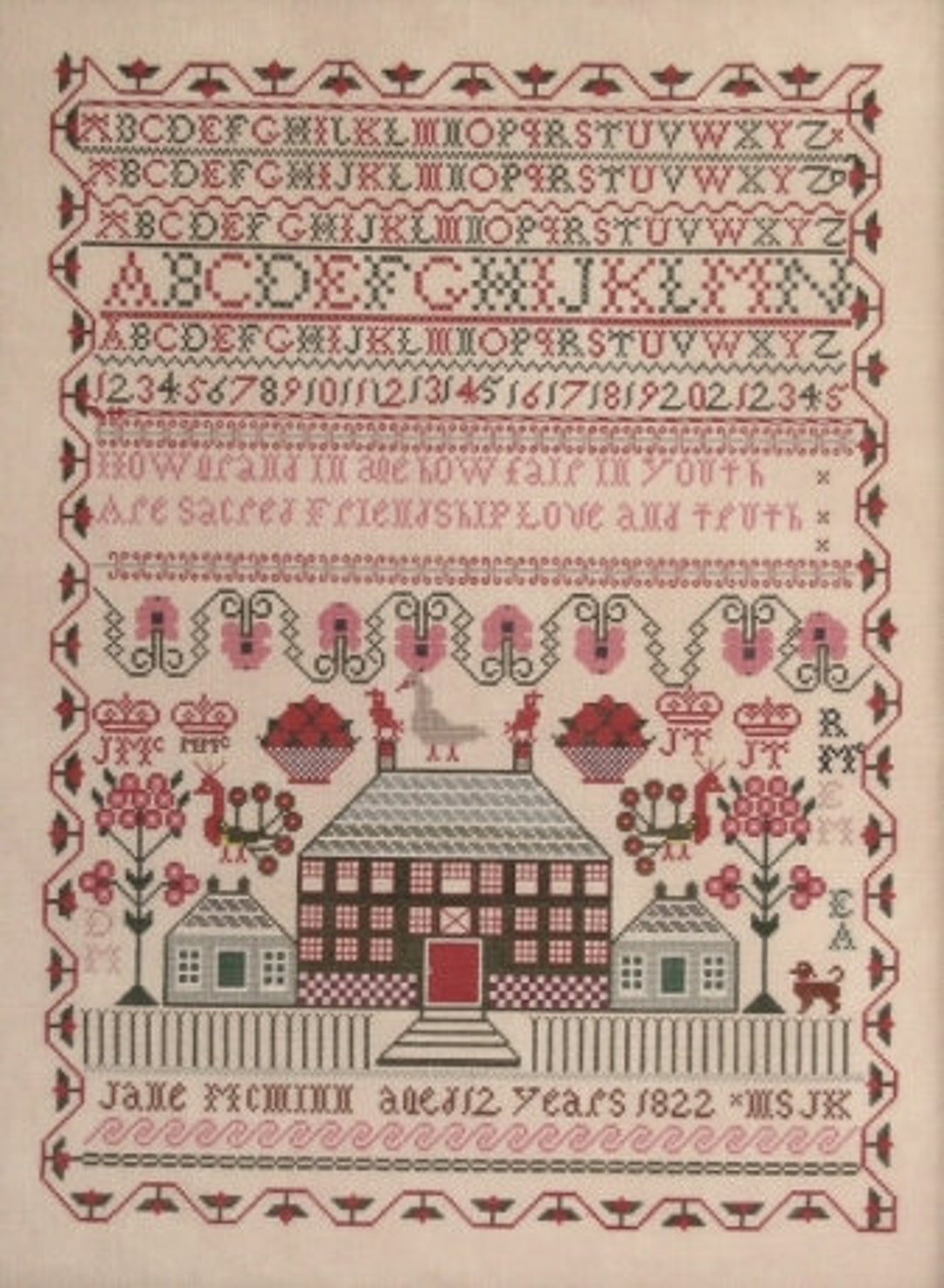 QUEENSTOWN SAMPLER DESIGNS jane Mcminn 1822 - Etsy