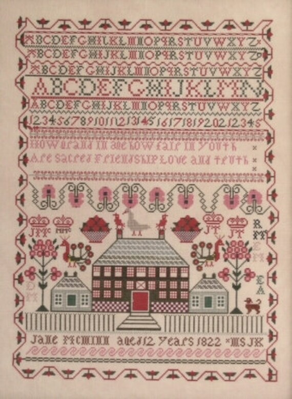 QUEENSTOWN SAMPLER DESIGNS jane Mcminn 1822 - Etsy