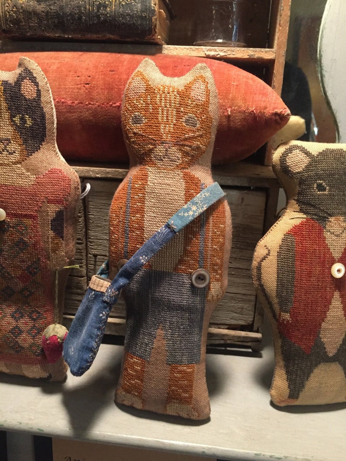 STACY NASH PRIMITIVES "animal Crackers Series - Theodore" Counted Cross ...