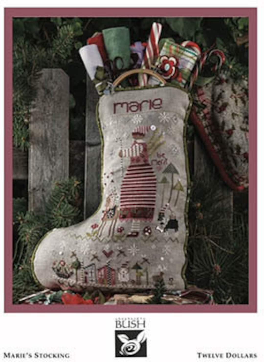 SHEPHERD'S BUSH PRINTWORKS "marie's Stocking" Cross Stitch Pattern and ...