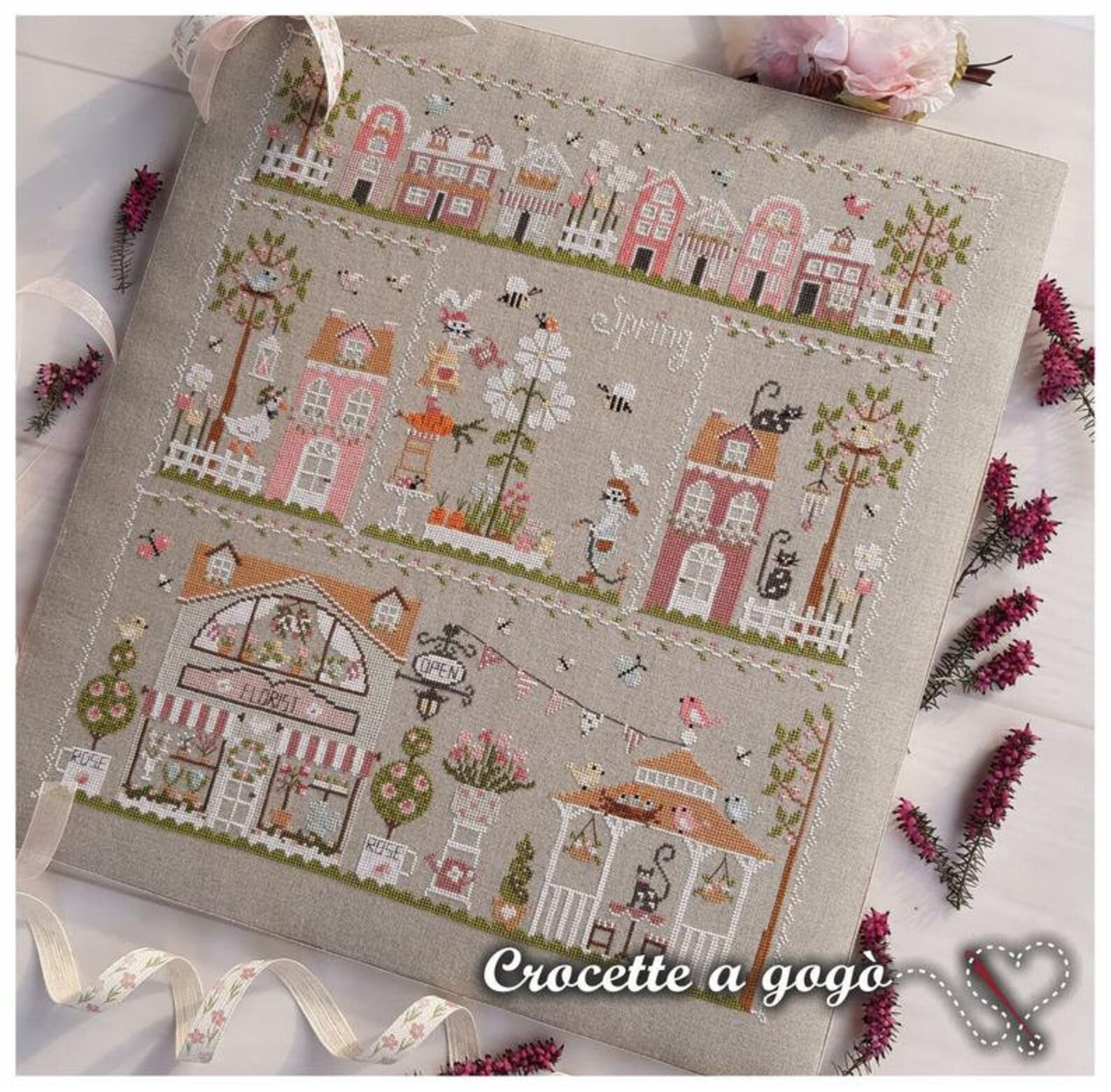 CROCETTE A GOGO "spring in the City" • Counted Cross Stitch Pattern ...