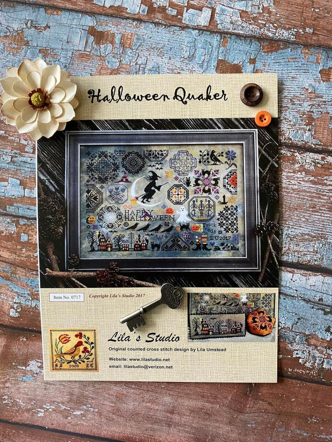 HALLOWEEN QUAKER • by Lila's Studio • Counted Cross Stitch Chart ...