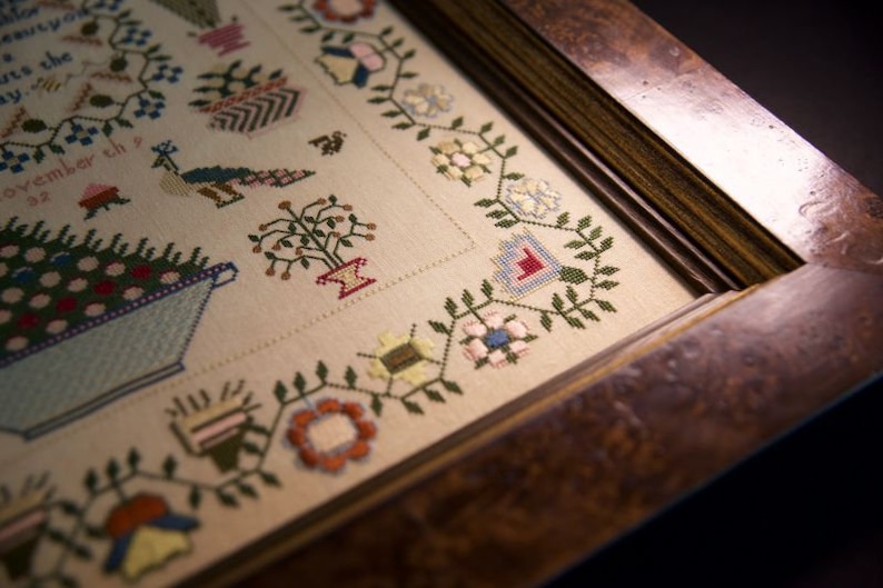 Hands Across the Sea Samplers "mary Lock 1832" Counted Cross Stitch ...