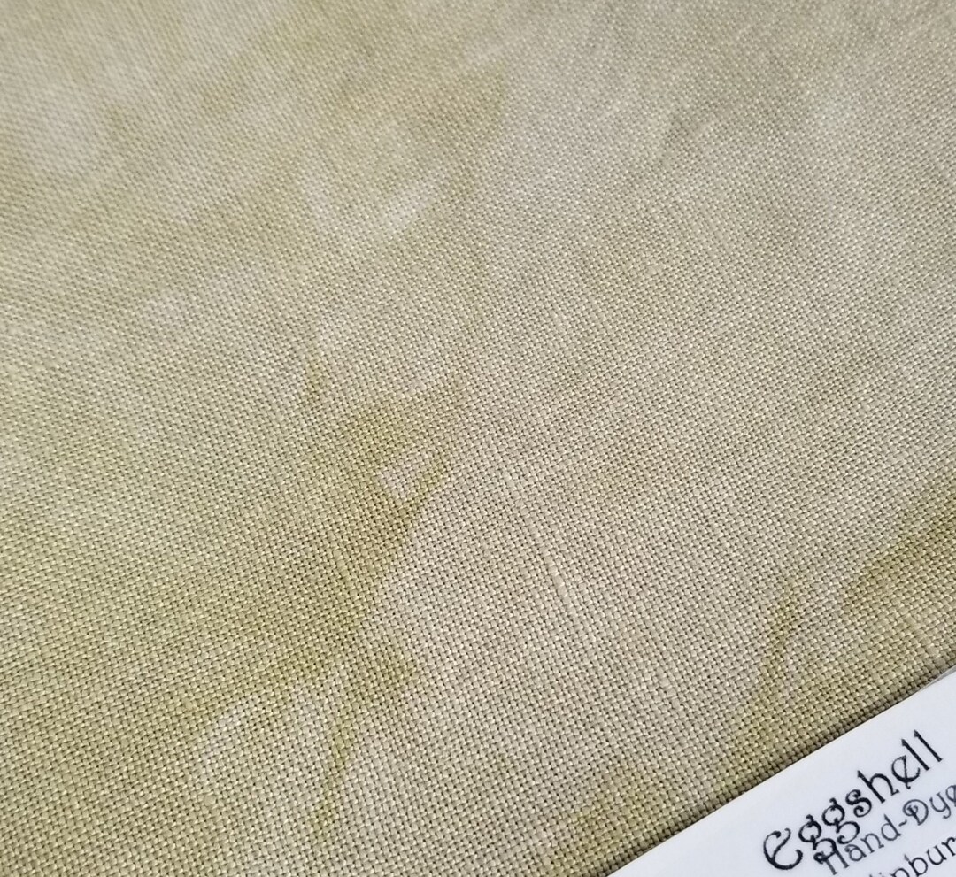 EGGSHELL ~ 28 Ct. Hand-dyed Cashel Linen by Fiber on A Whim • 100% ...