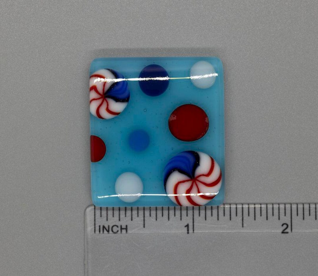 BEAU VERRE ART "dots Fused Glass Needle Minder" • Magnet • Needleminder ...