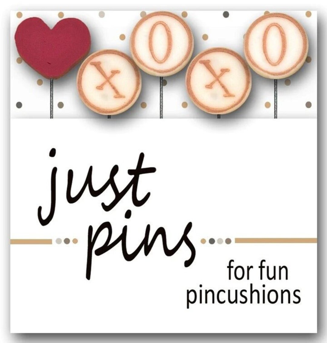 JUST ANOTHER BUTTON Company "just Pins - Kisses" Pin Embellishments ...