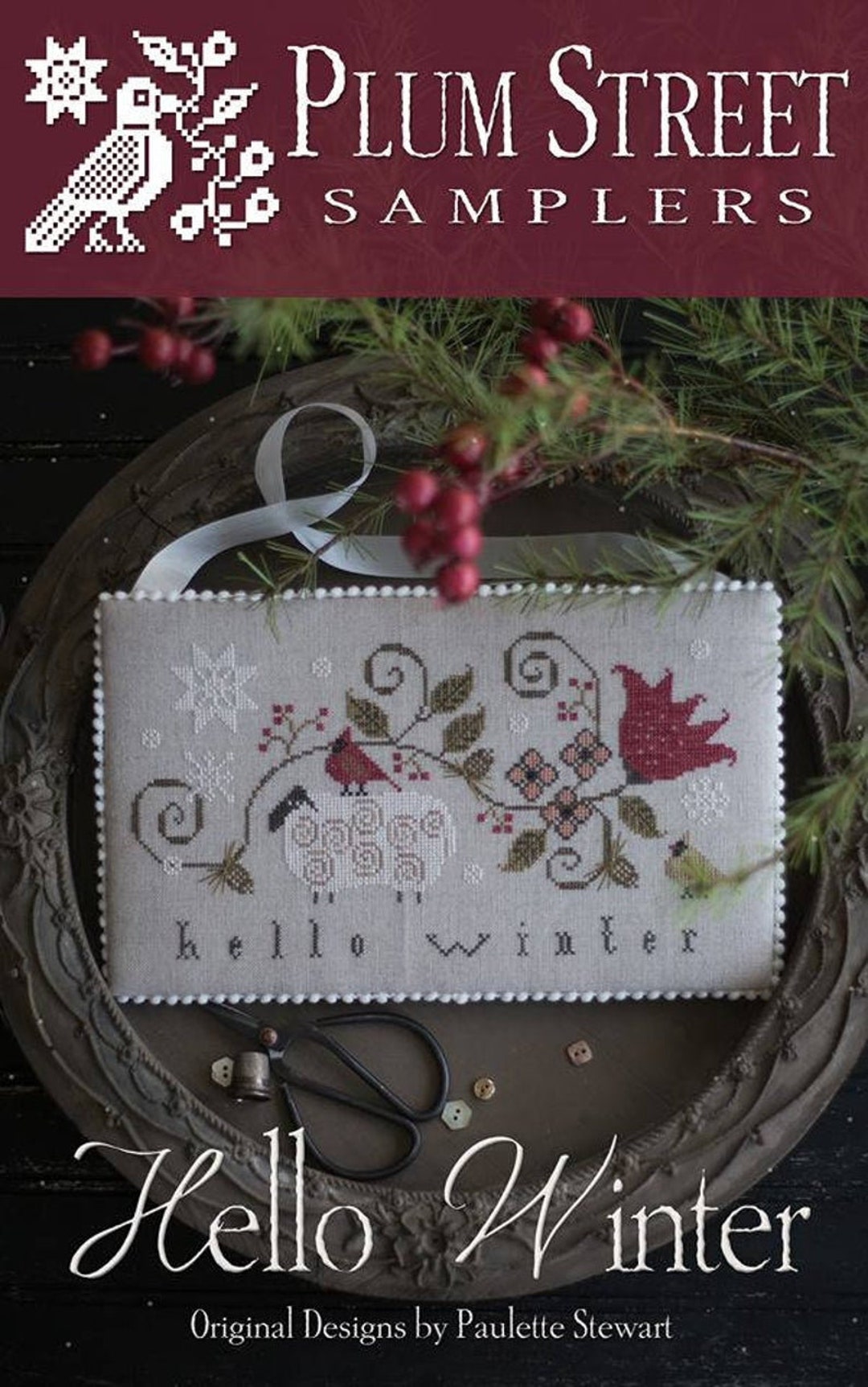 PLUM STREET SAMPLERS "hello Winter" • Counted Cross Stitch Pattern ...