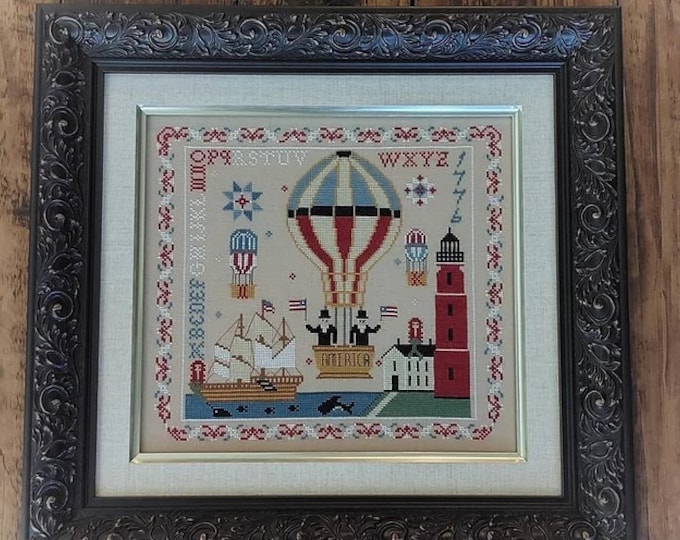 Crocette A Gogo freedom Counted Cross Stitch Pattern Summer, Patriotic, Americana, July, Paper ...