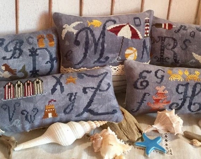 ROVARIS sea Sampler Counted Cross Stitch Pattern includes Charm Too ...