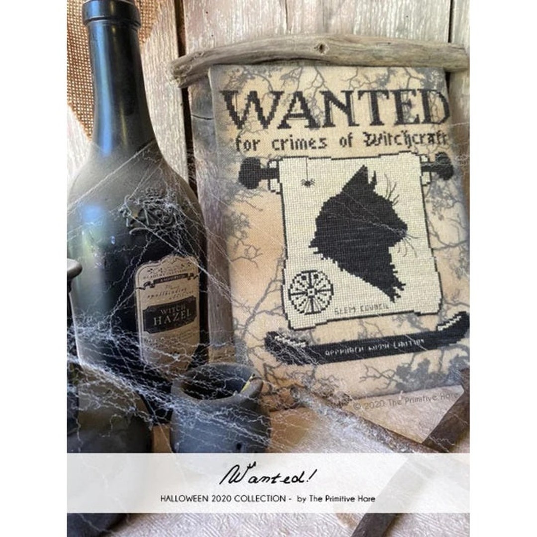 THE PRIMITIVE HARE "wanted" Counted Cross Stitch Pattern, Chart ...