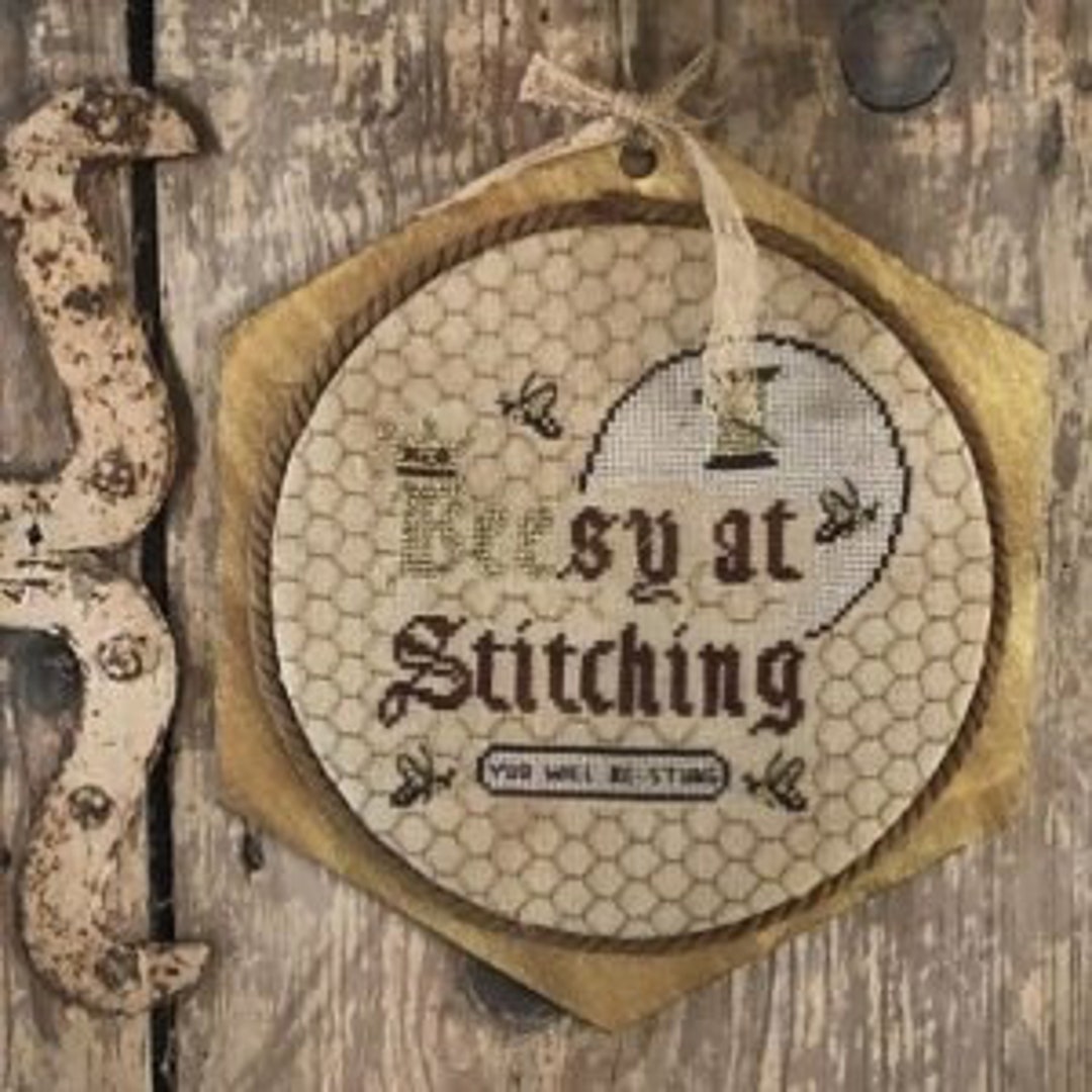 THE PRIMITIVE HARE "beesy at Stitching" Counted Cross Stitch Pattern ...