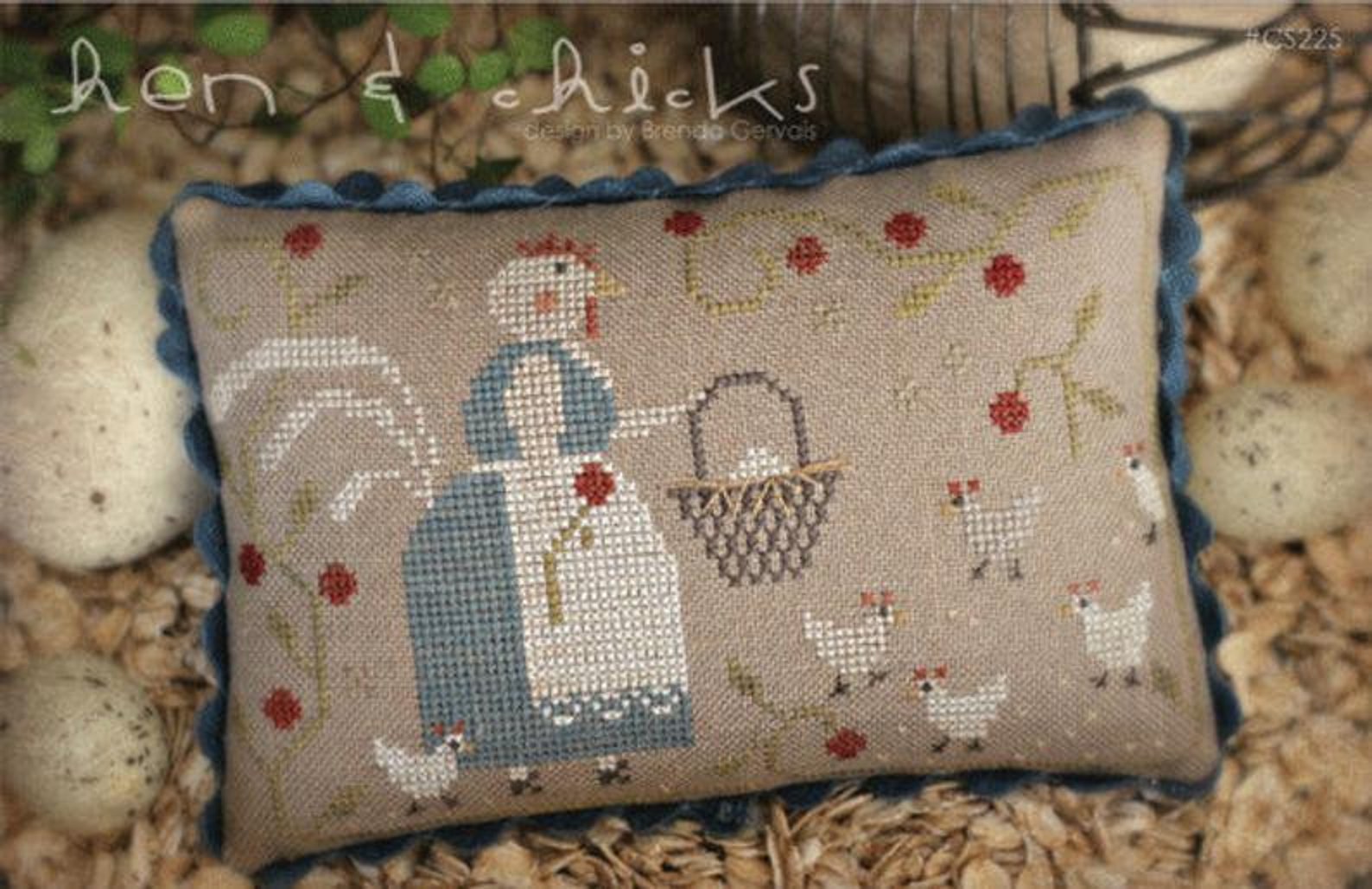 WITH THY NEEDLE & Thread hen and Chicks Counted Cross Stitch Patterns, Brenda Gervais, Country ...