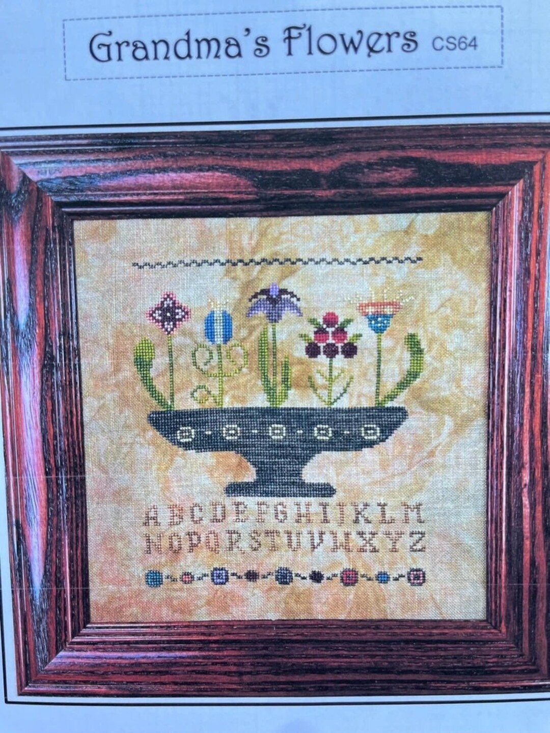 THREE SHEEP STUDIO "grandma's Flowers" Design by Rose Clay, Counted Cross Stitch Pattern, Chart ...