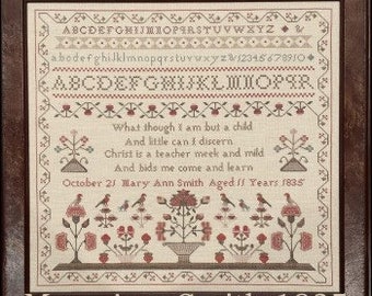 Mary Ann Smith 1835 Reproduction Sampler by Scarlett House - Etsy