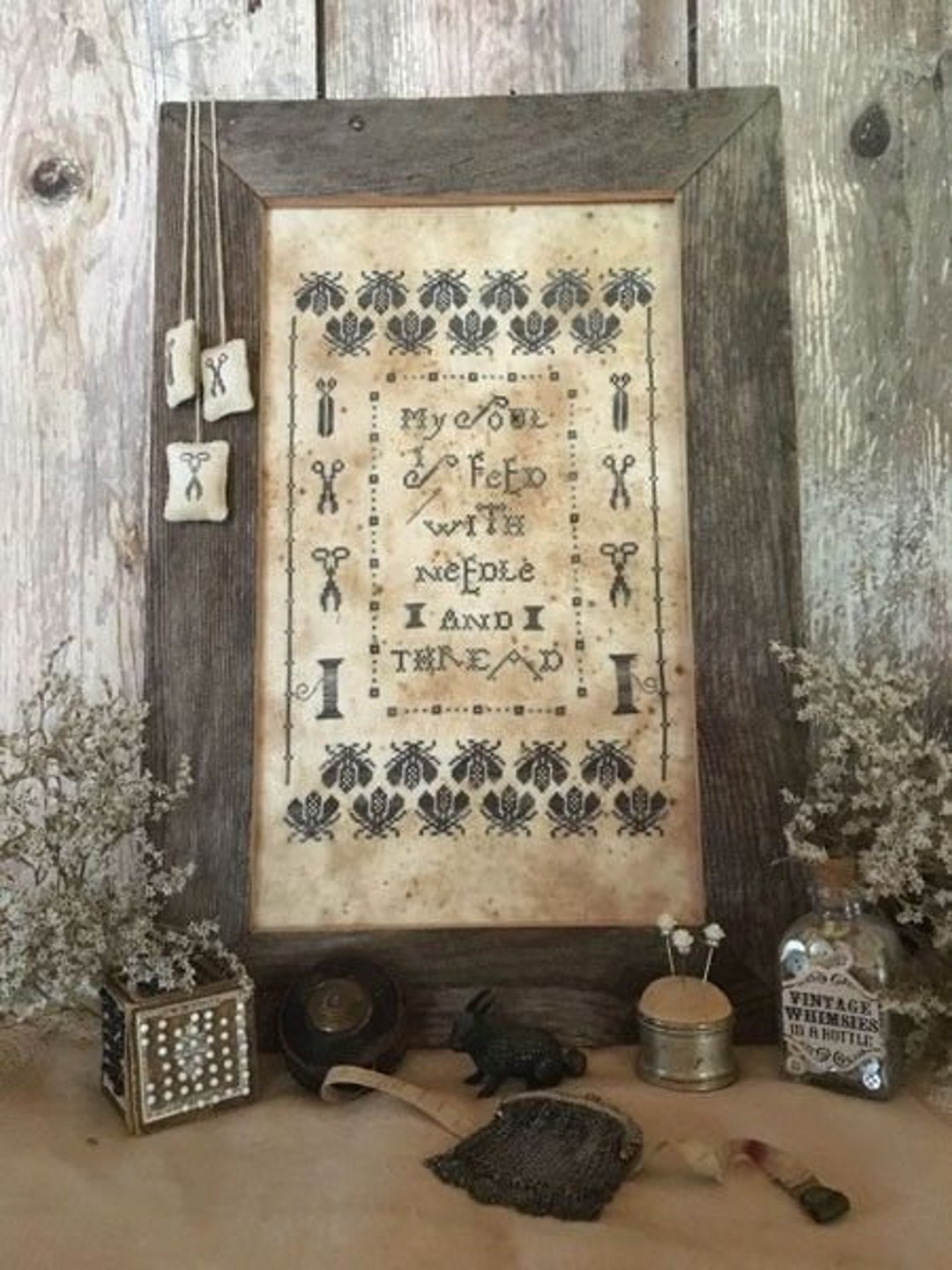 THE PRIMITIVE HARE "a Stitcher's Sampler" Counted Cross Stitch Pattern ...