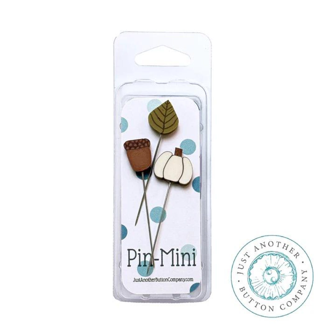 JUST ANOTHER BUTTON Company "pin-mini: Acorn Harvest- Pins" 3-pc. Set ...