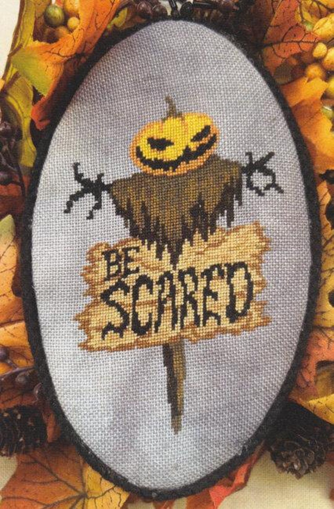 KESLYNS "be Scared" Counted Cross Stitch Pattern, Chart, Pattern Only ...
