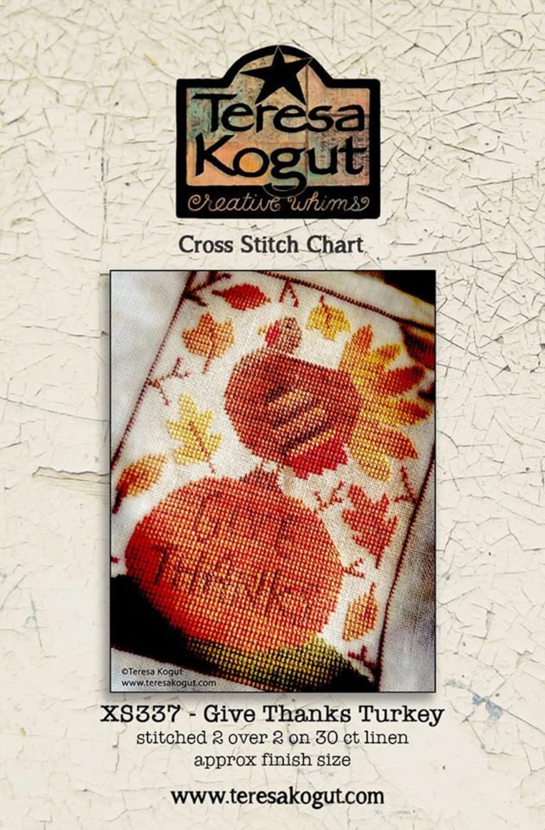 TERESA KOGUT "give Thanks Turkey" Counted Cross Stitch Pattern ...