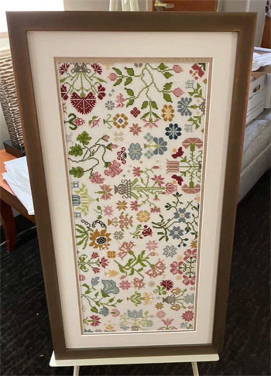 Aurytm "quaker Flowers" Counted Cross Stitch Pattern, Chart, Pattern ...