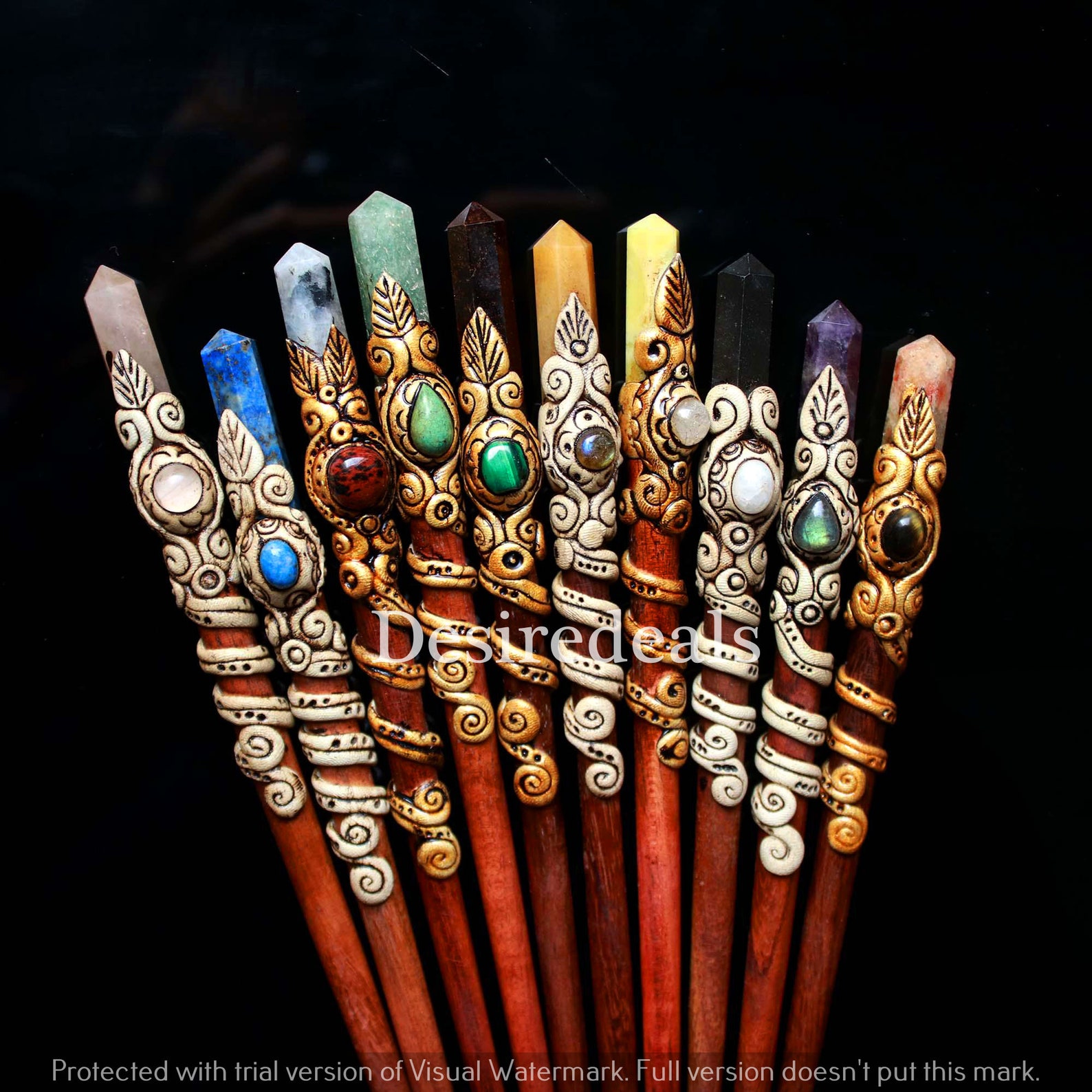 Crystal Point Stick, Mix Hair Stick, Pencil Hair Stick, Quartz Hair ...