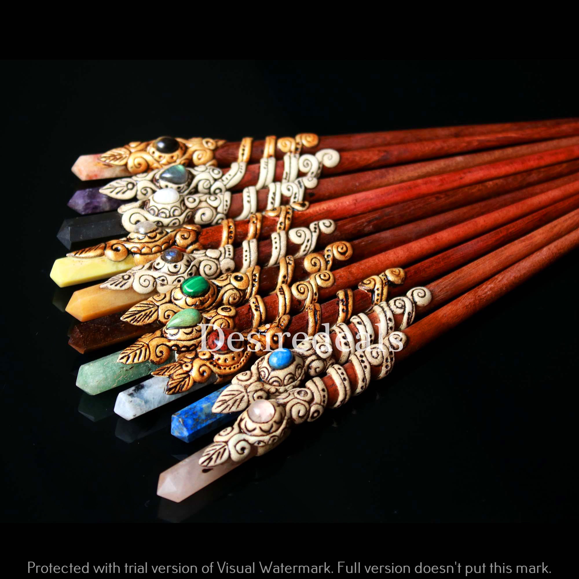 Crystal Point Stick, Mix Hair Stick, Pencil Hair Stick, Quartz Hair ...