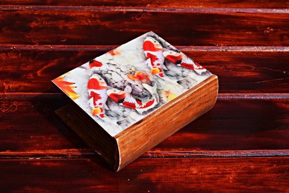 Paper & Party Supplies Japanese Carp Koi Fish Ring bearer box wedding ...