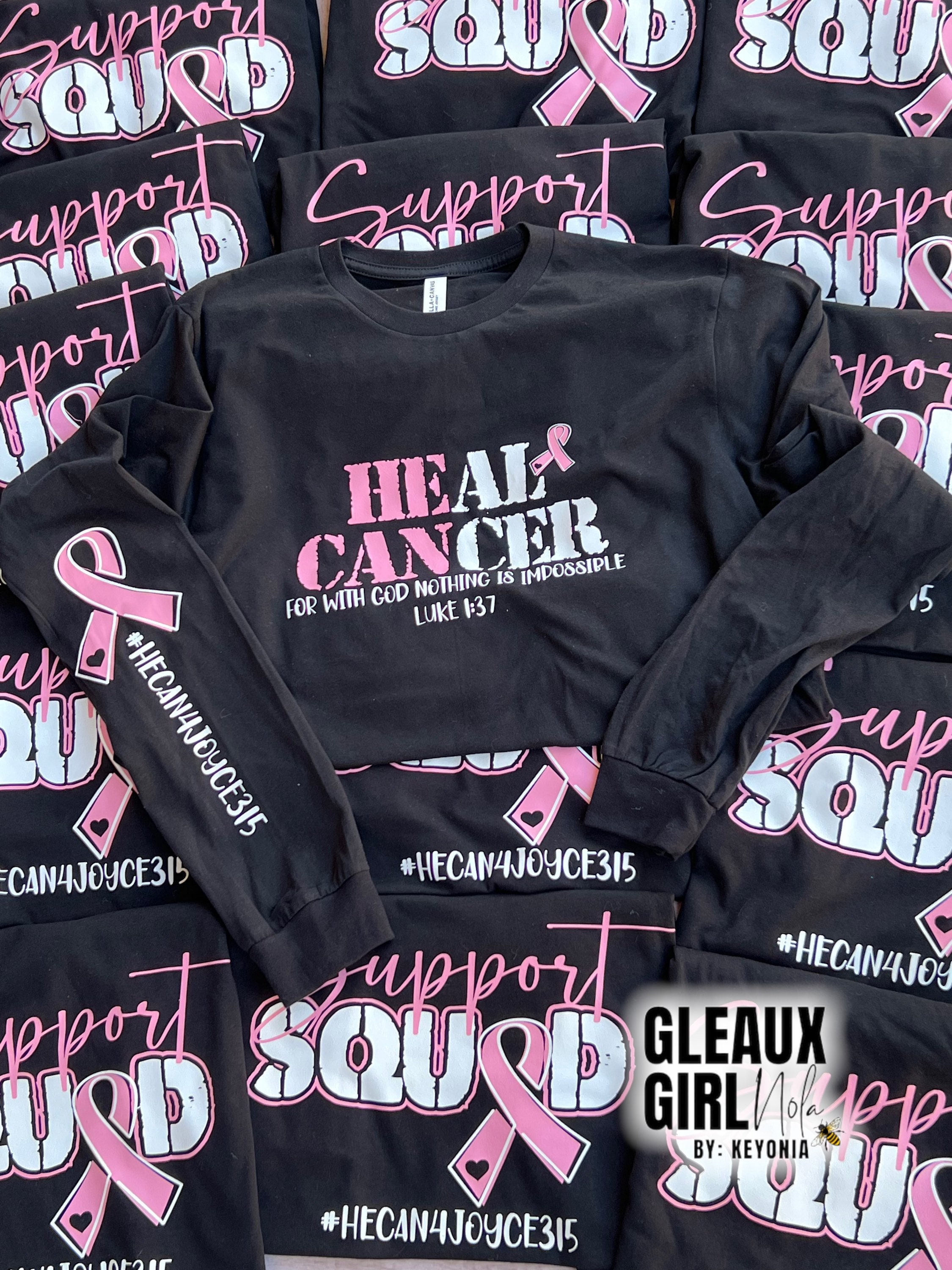 Support Squad Breast Cancer Awareness Tshirt, He Can Heal Shirt, Wear ...