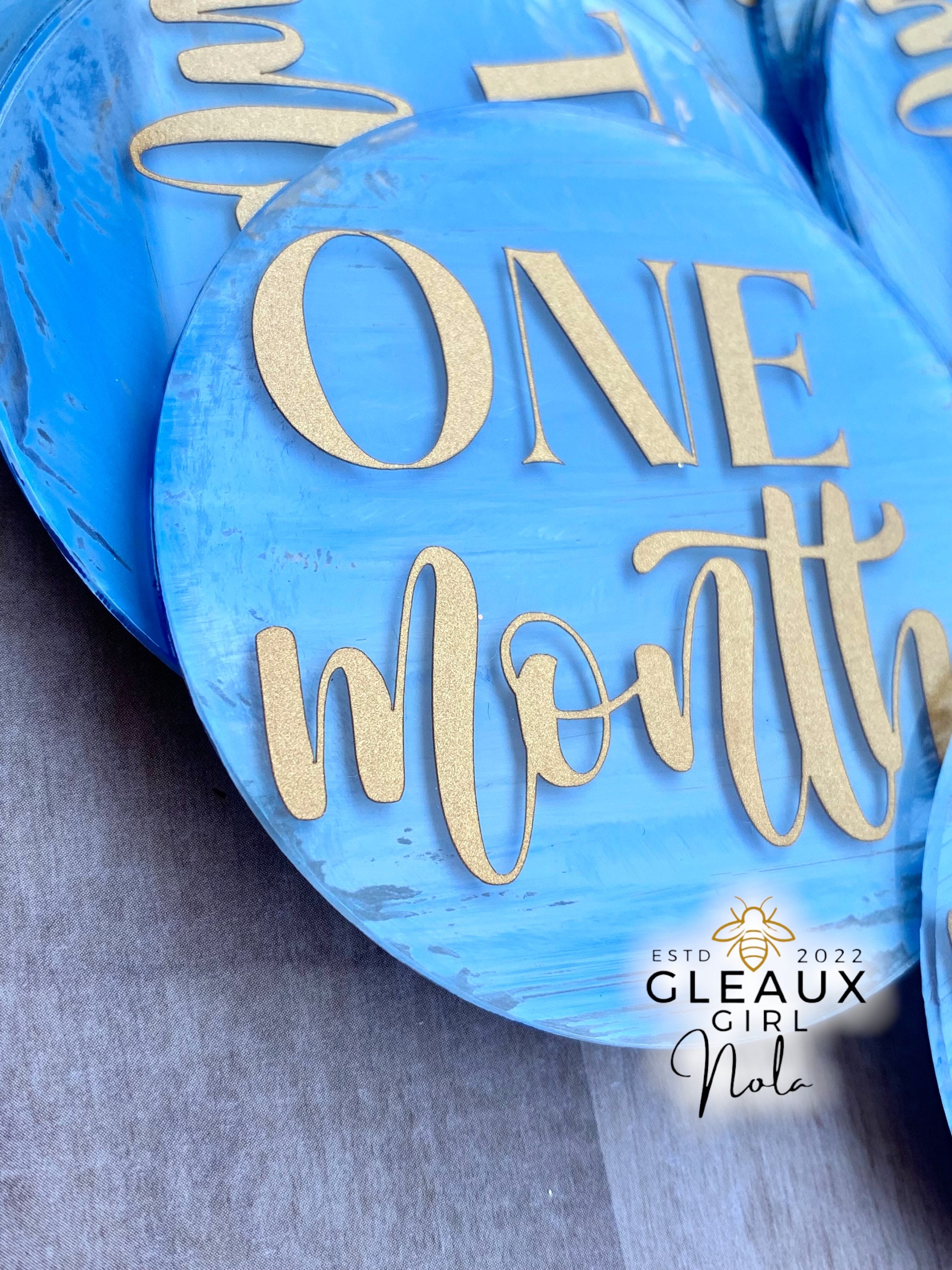 Custom Acrylic Baby Milestone Discs, Monthly Milestone Marker ...
