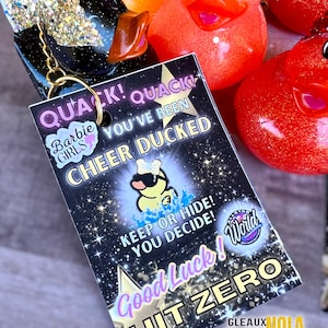 Good Luck Duck Keychain, Rubber Duck Keychain, Glitter Rubber Duck ...