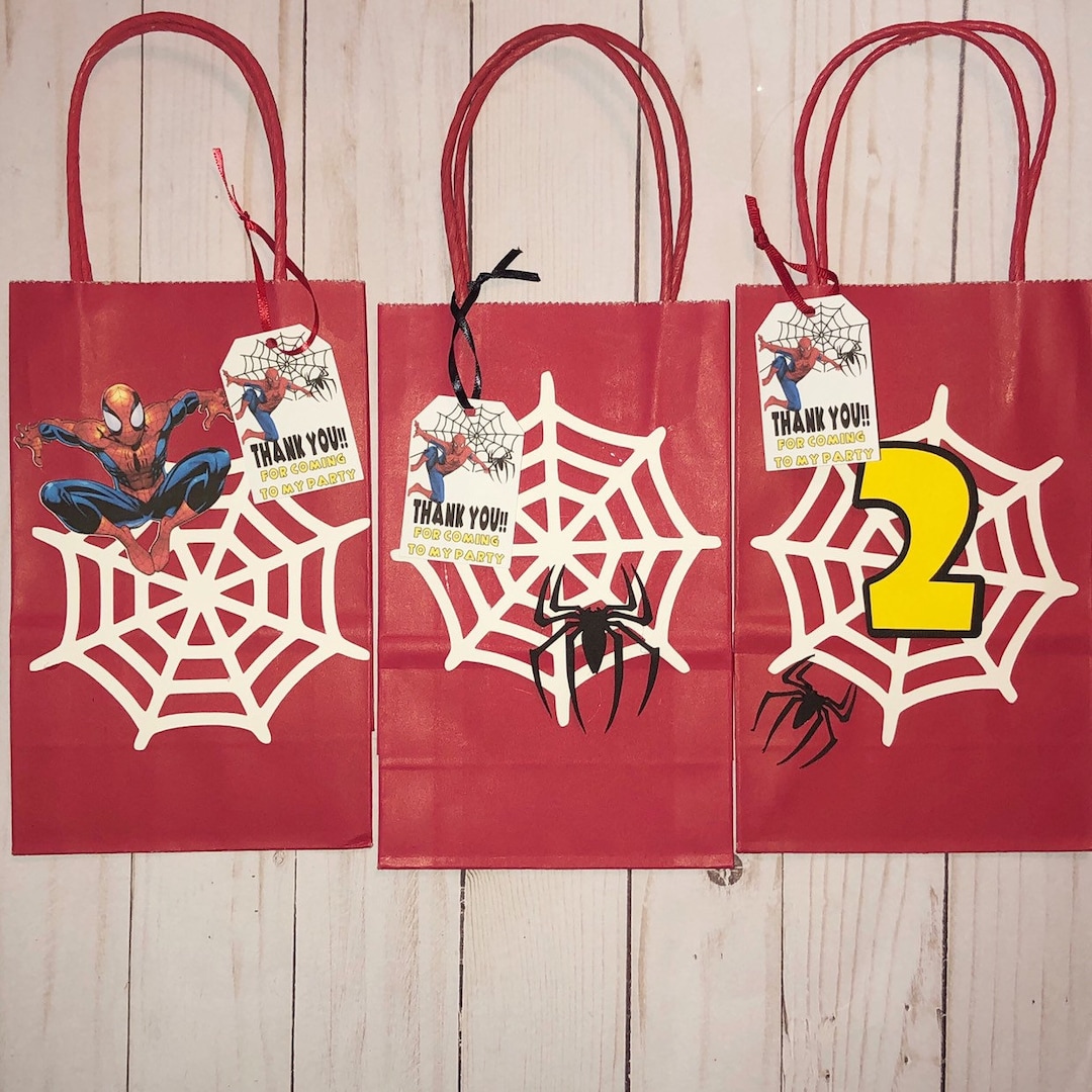Spider Man Party/favor Bags - Etsy