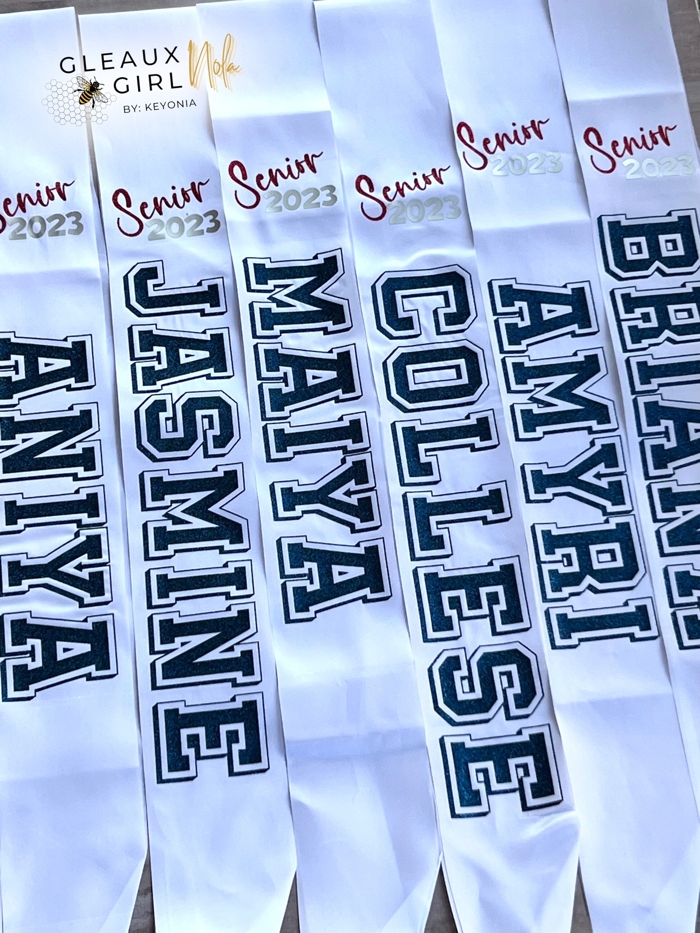 Custom Senior Sash Senior Night Sash Custom Sash and Bow - Etsy