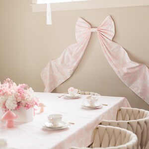 Pink Nursery Party Toile French Wall Life Size Bow - Etsy