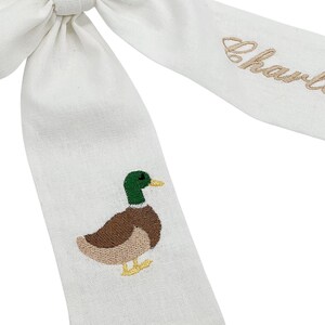 Mallard Duck Bow- Linen Custom Bow - Etsy