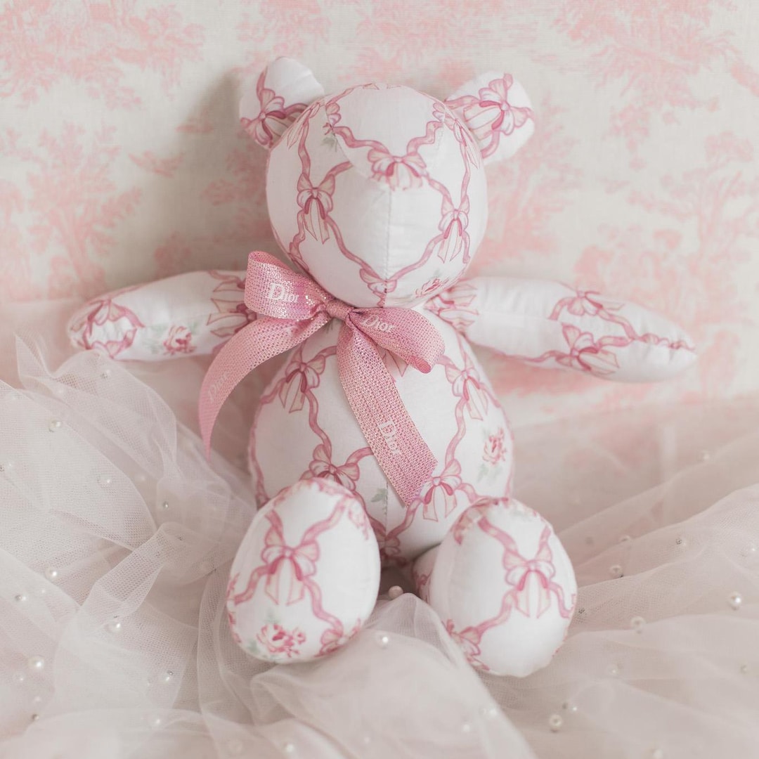 Pink Bows Plush Handmade Teddy Bear - Etsy