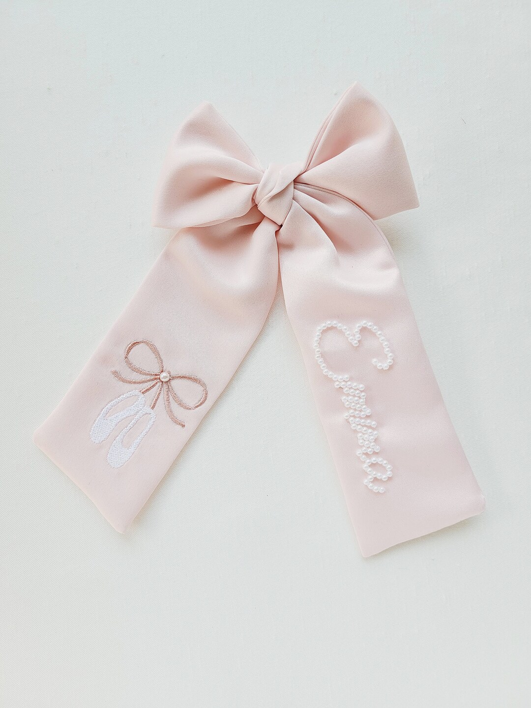 Ballerina Shoes Embroidered Bow With Name - Etsy