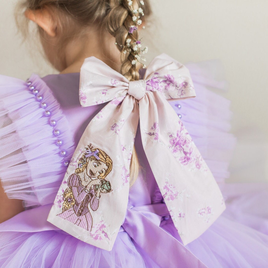 Rapunzel and Pascal Tangled Floral Lavender Purple Bow - Etsy