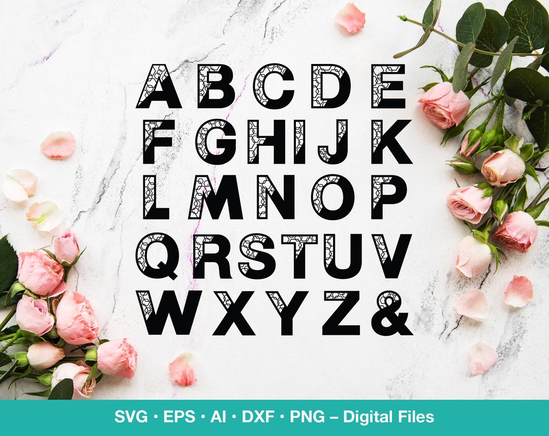 SVG Alphabet Cut File Laser Cut Monogram for Glowforge or SVG - Etsy