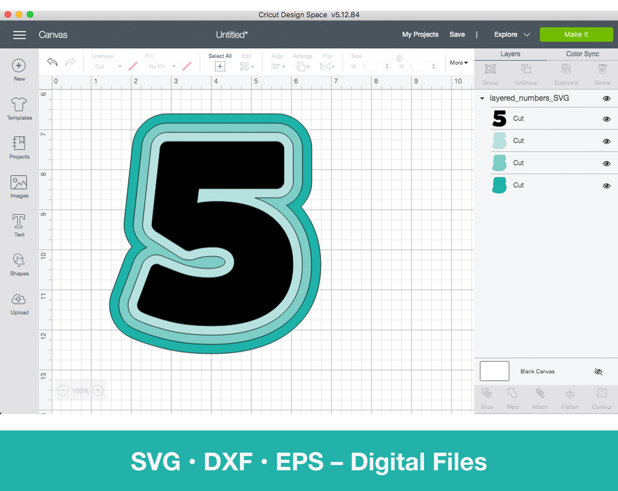 Layered Svg Numbers 0 to 9 Offset Shadow Party Decoration for - Etsy